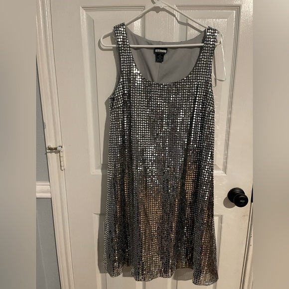 Dresses | Sequin Silver Dress | Poshmark